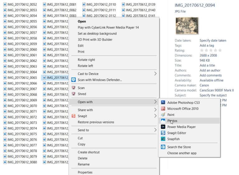 Native Organizing, Part 5: Editing in the Windows 10 Photos App