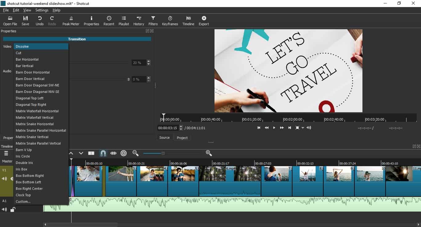 How to create a photo and video slideshow with Shotcut
