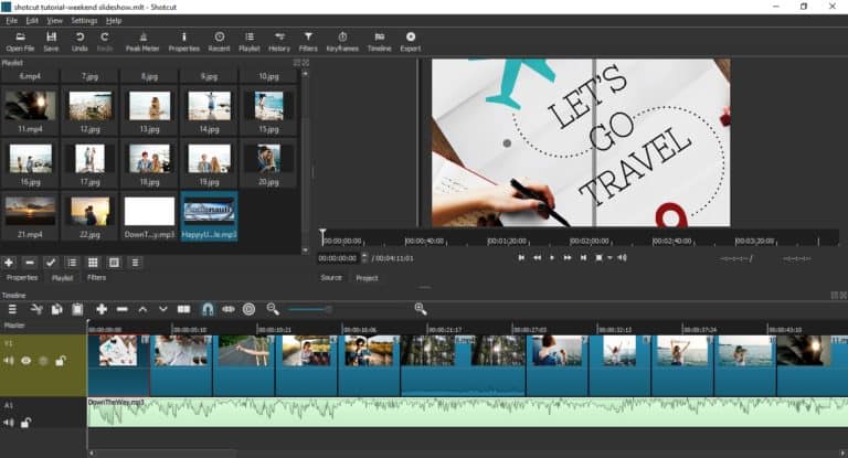 Shotcut add transition - excelgre