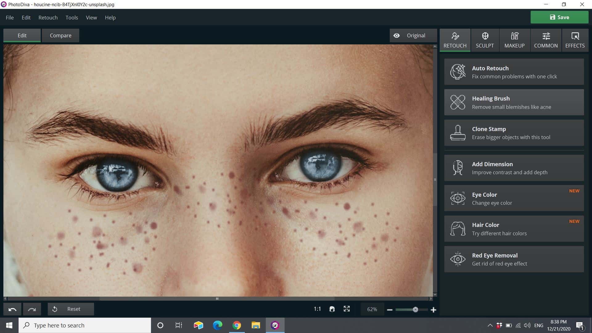 Make Quick Portrait Edits for Free with PhotoDiva