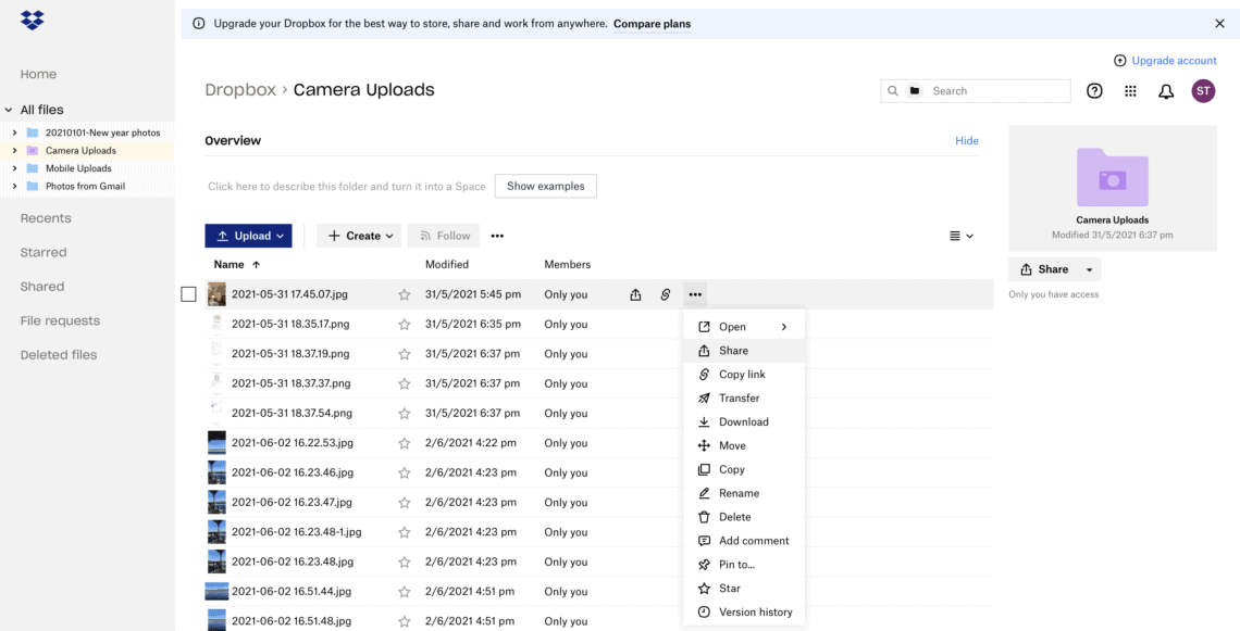 How to Use Dropbox for Your Photo Organizing Projects