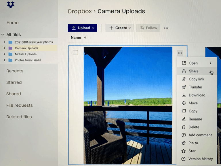 How to Use Dropbox for Your Photo Organizing Projects